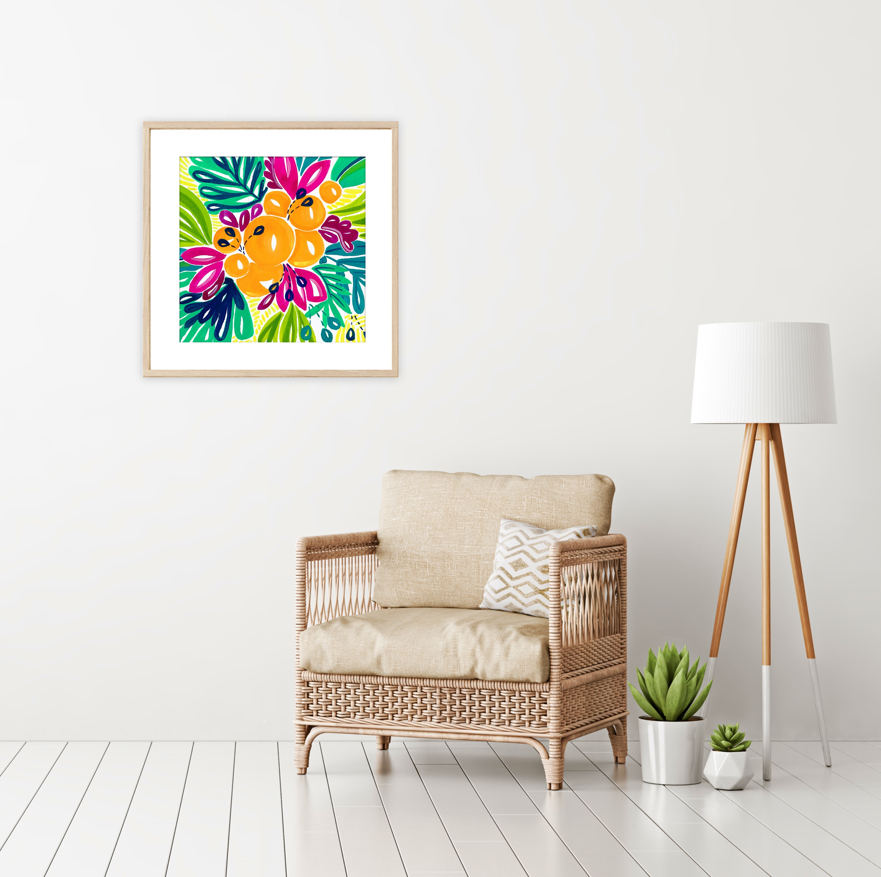 Tropical Wall Art With Jungle Theme, Jungle Nursery Decor, Tropical ...