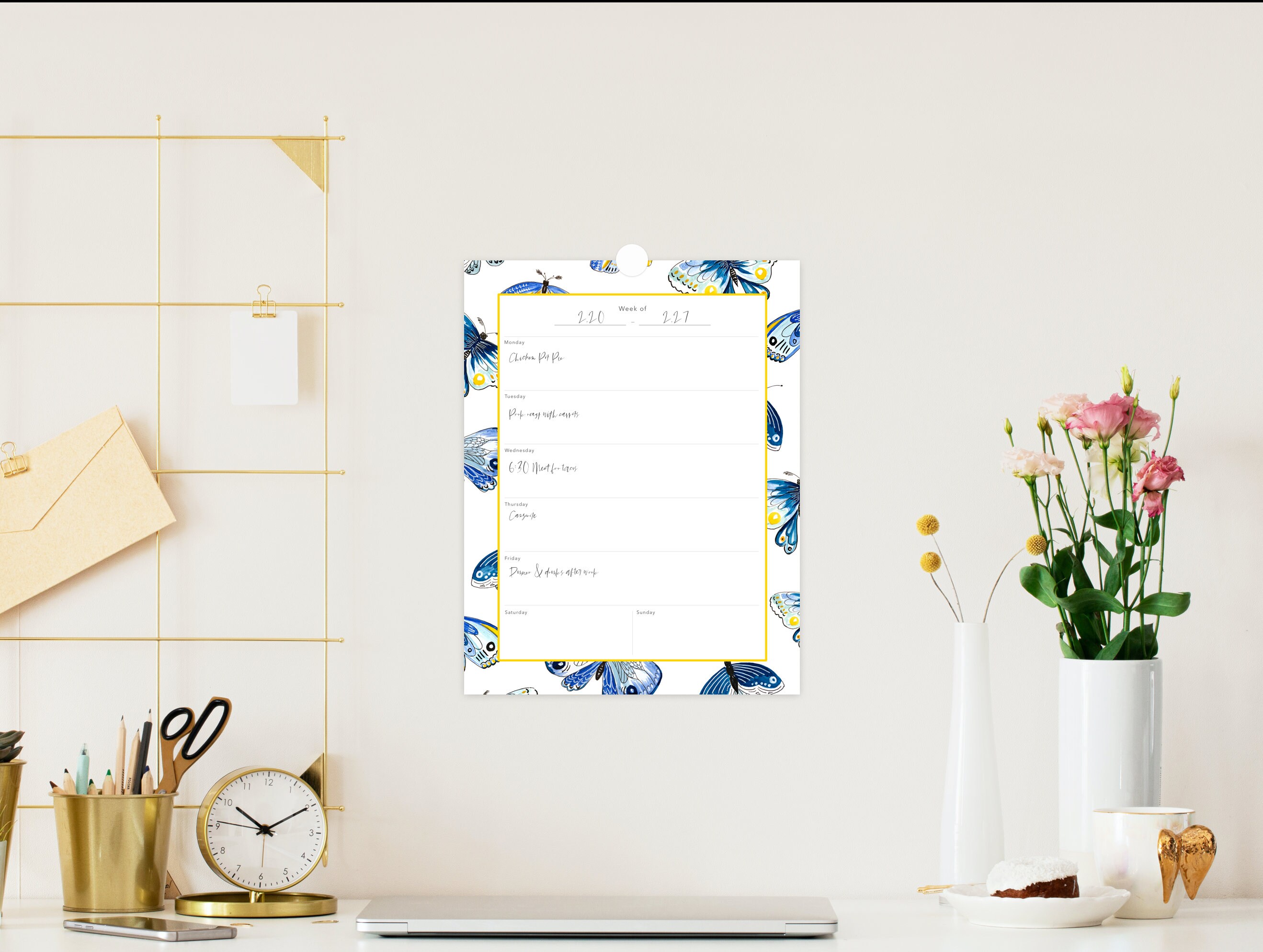 Printable Weekly Planner, 8.5x11 Weekly Meal Prep Planner ...