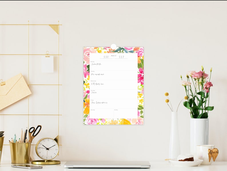 Printable Weekly Planner, 8.5x11 or 11x8.5 Weekly Meal Prep Planner ...