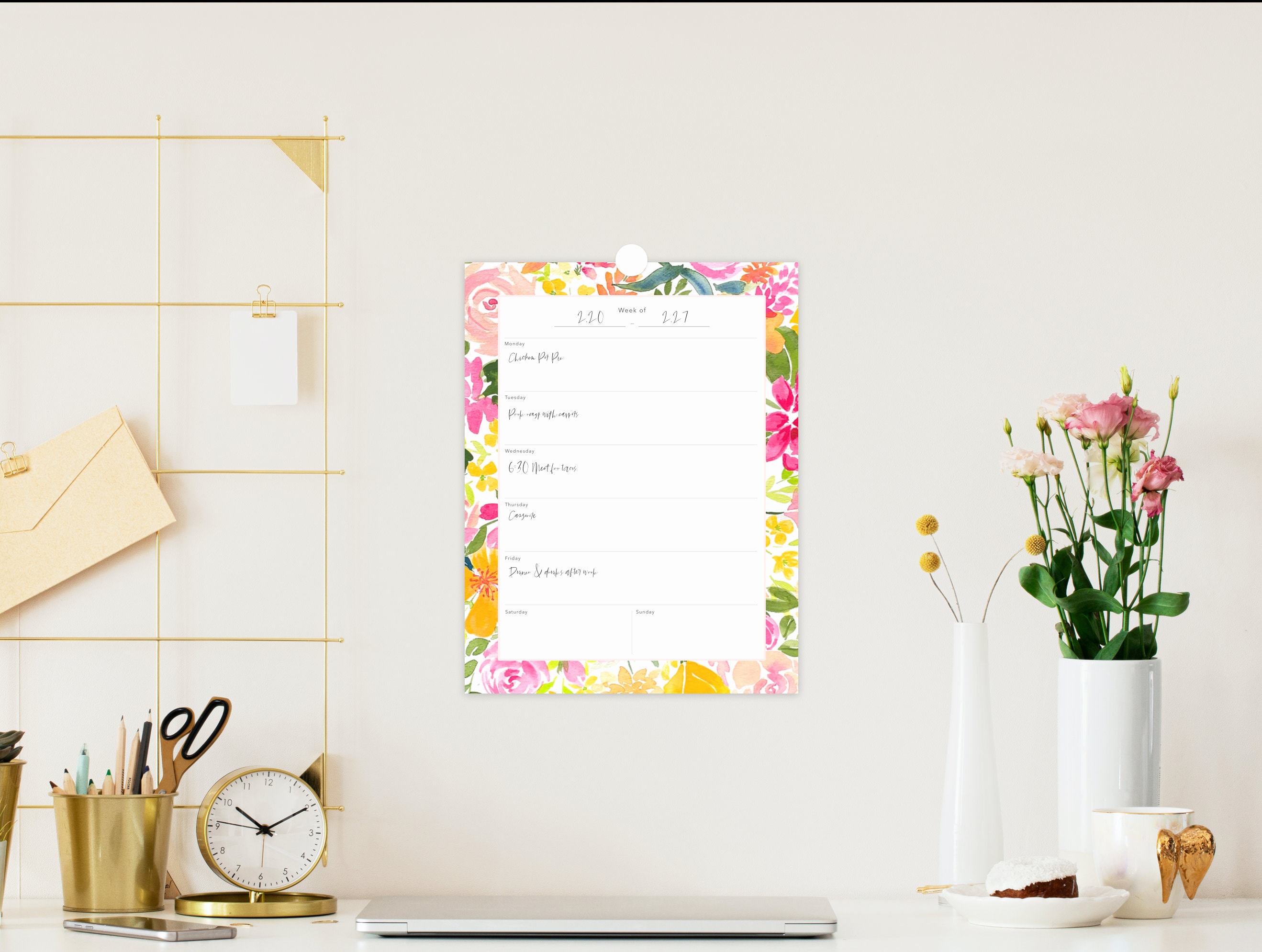 Printable Weekly Planner, 8.5x11 or 11x8.5 Weekly Meal Prep Planner ...