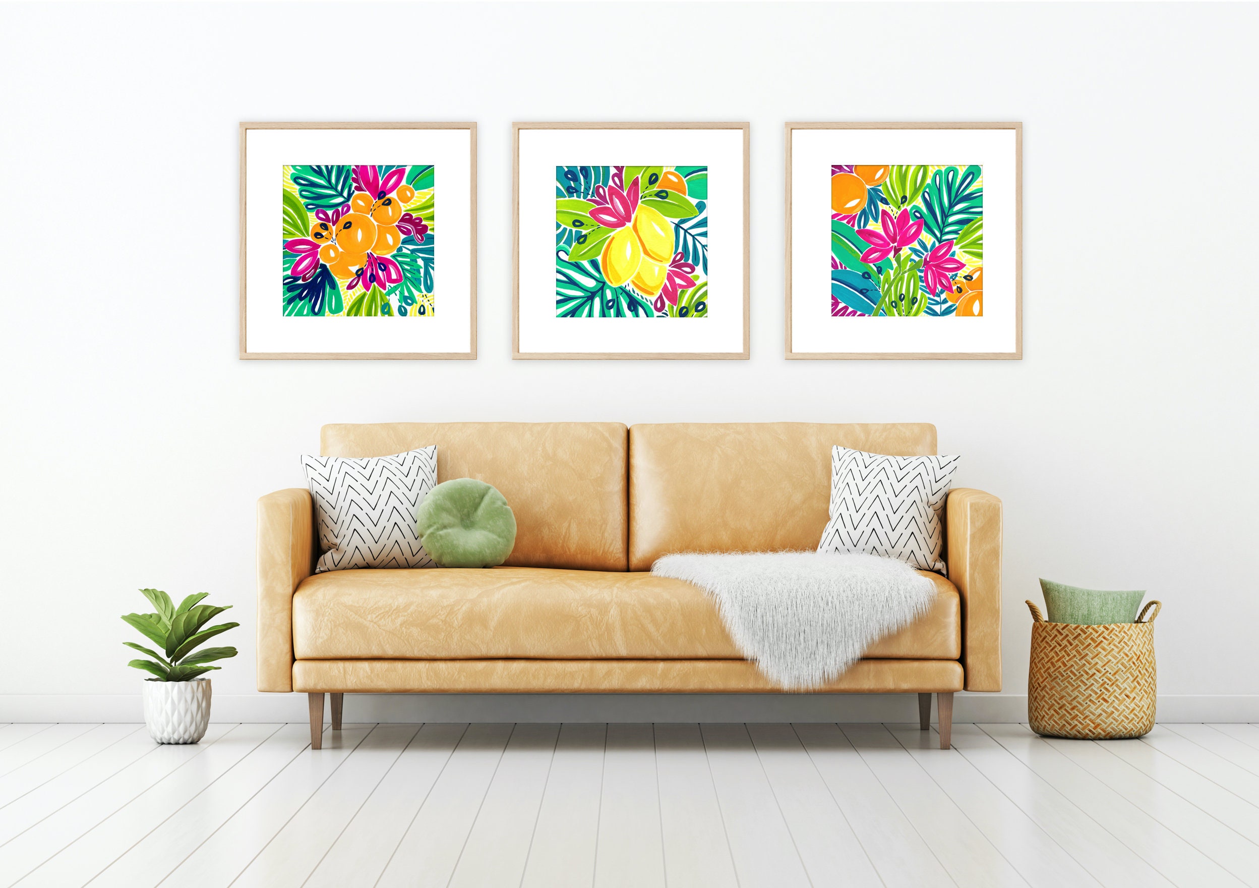 Tropical Wall Art With Jungle Theme, Jungle Nursery Decor, Tropical ...
