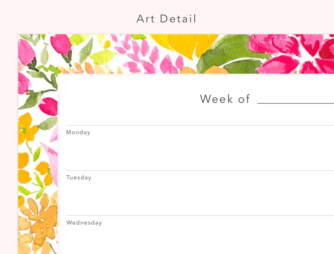 Printable Weekly Planner, 8.5x11 or 11x8.5 Weekly Meal Prep Planner ...