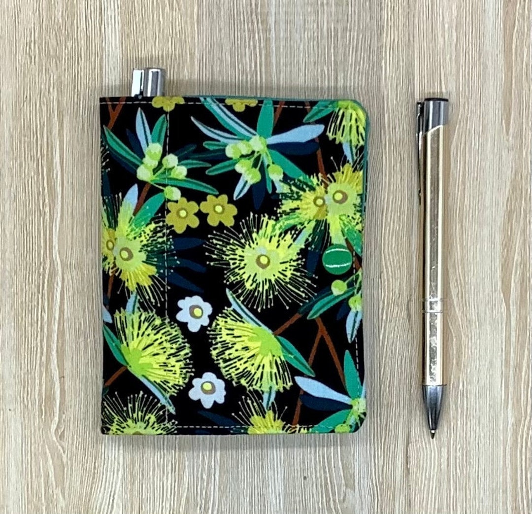 Australian Wildflowers Fabric Notebook Cover. Refillable, Small ...