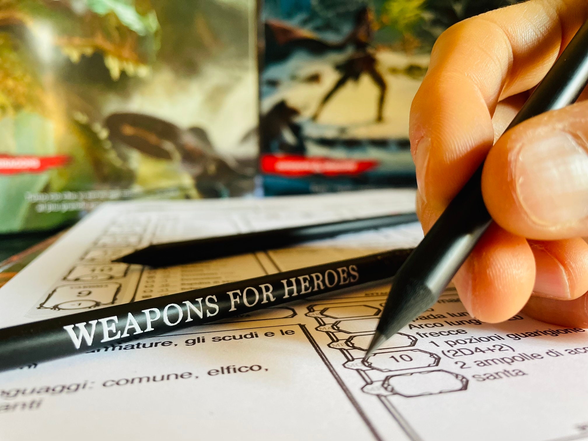 Role Play Games Rpg Pencil WEAPONS FOR HEROES - Etsy