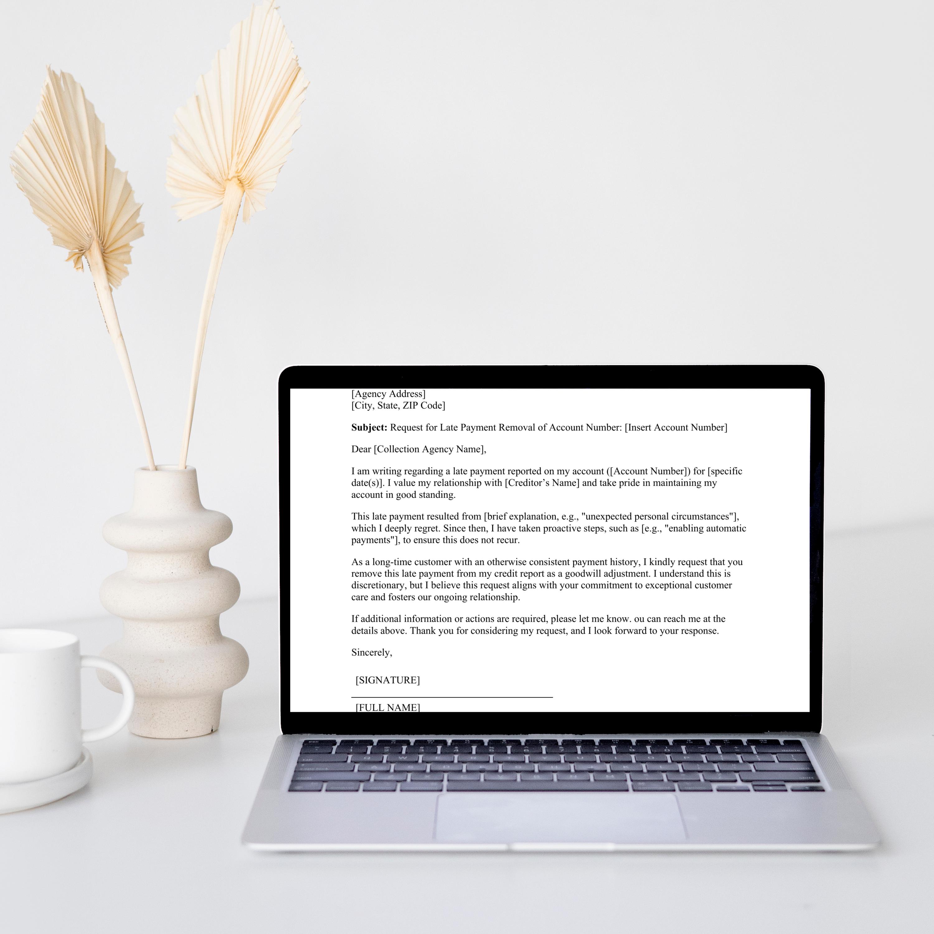 Goodwill Late Payment Removal Letter Template | Credit History ...