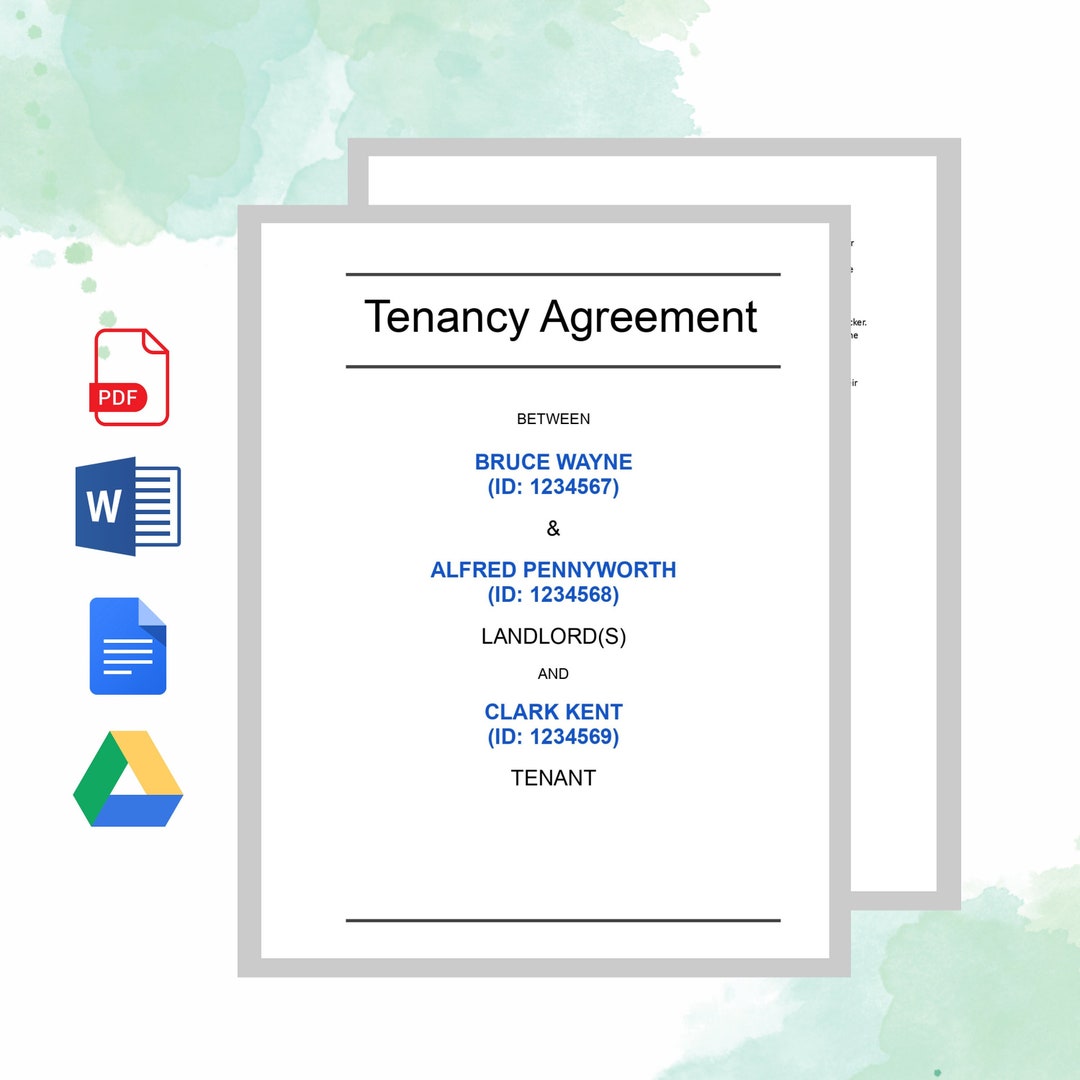 Editable Tenancy Lease Agreement Condo House Hassle-free Residential ...