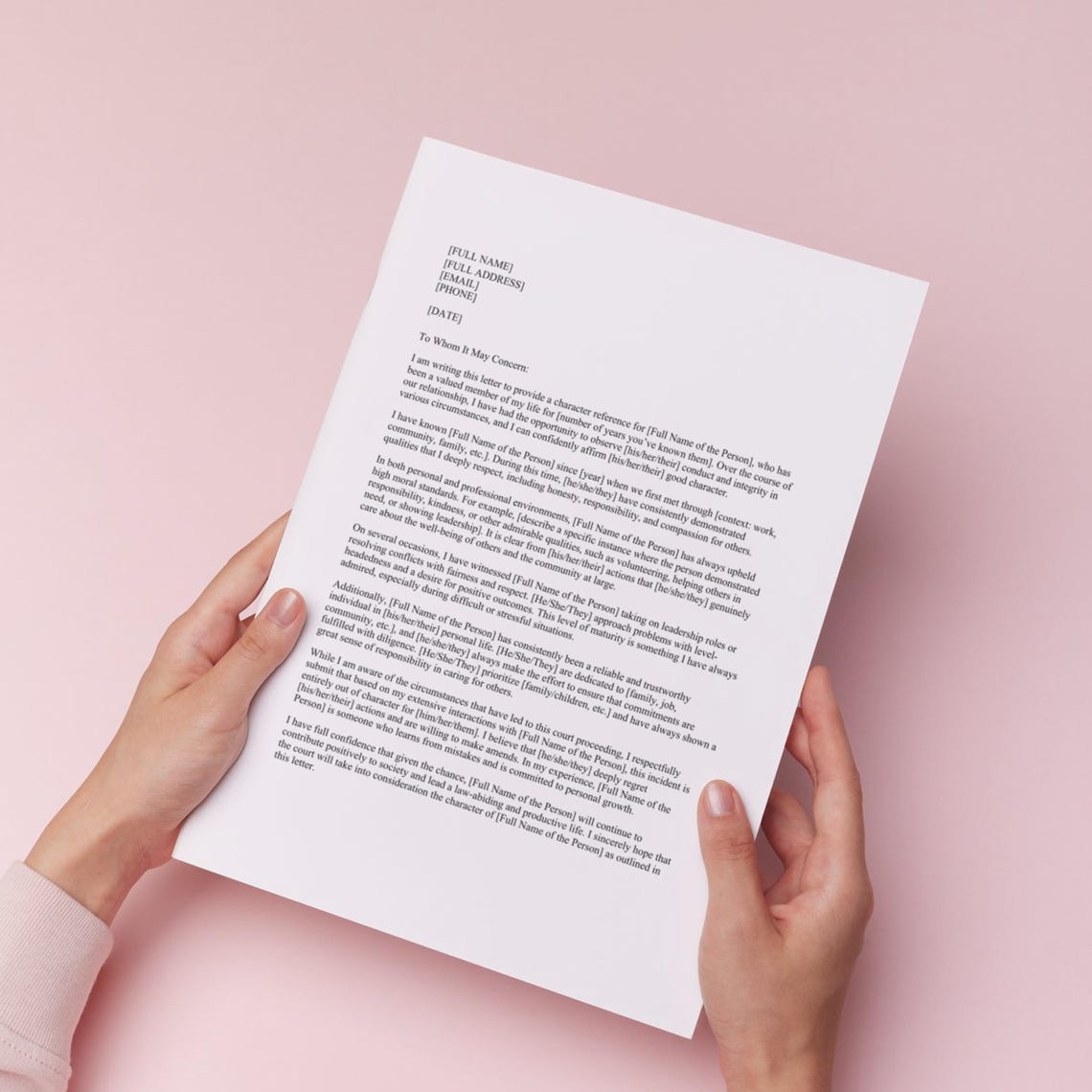 Court Character Reference Letter Template | Editable Legal Letter ...