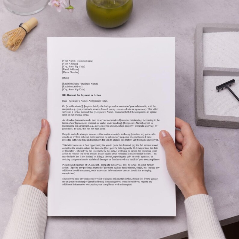Demand Letter Template for Payment | Final Notice, Payment Request ...
