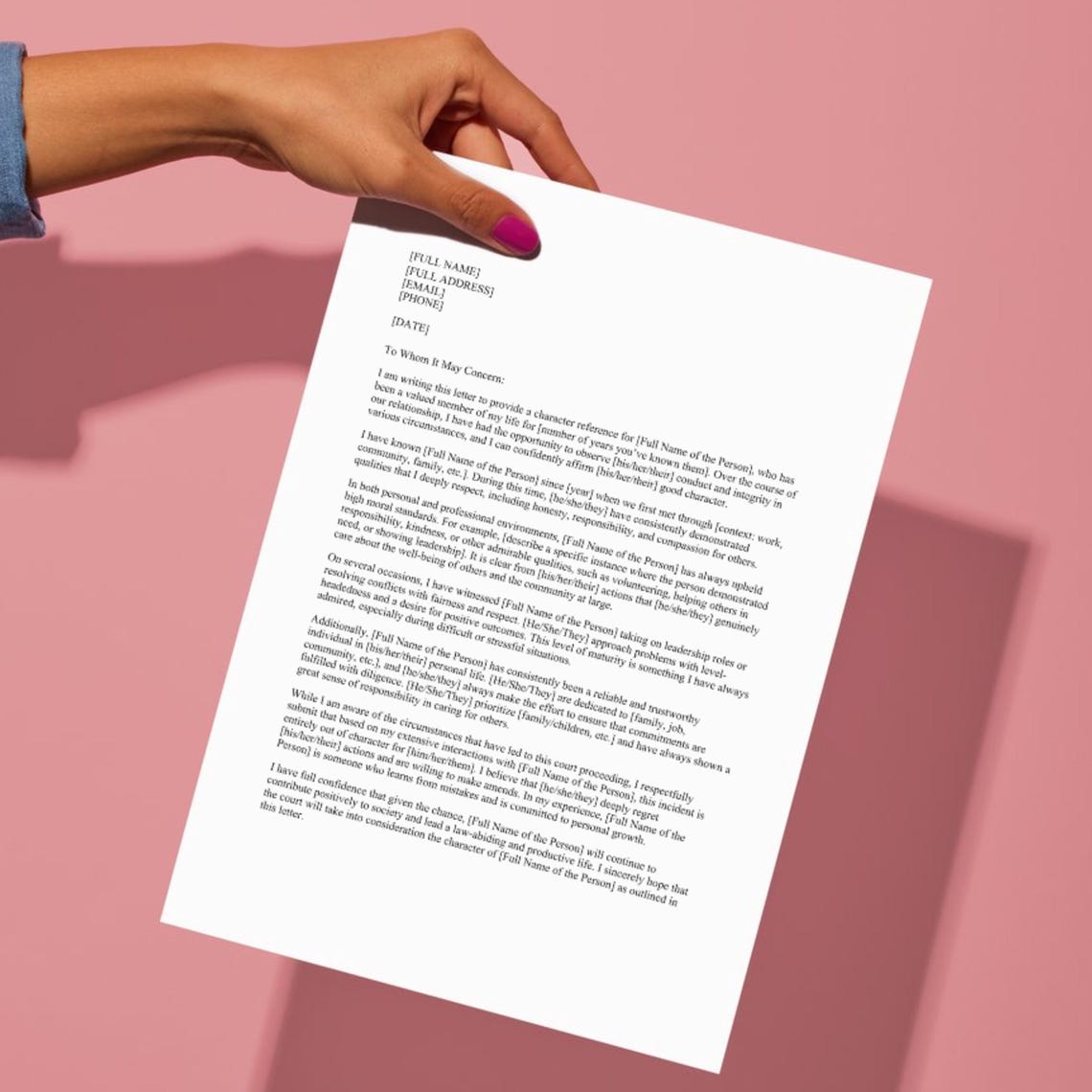 Court Character Reference Letter Template | Editable Legal Letter ...