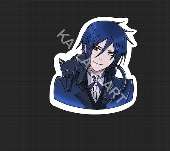 Black Butler Sebastian And Cats Chibi