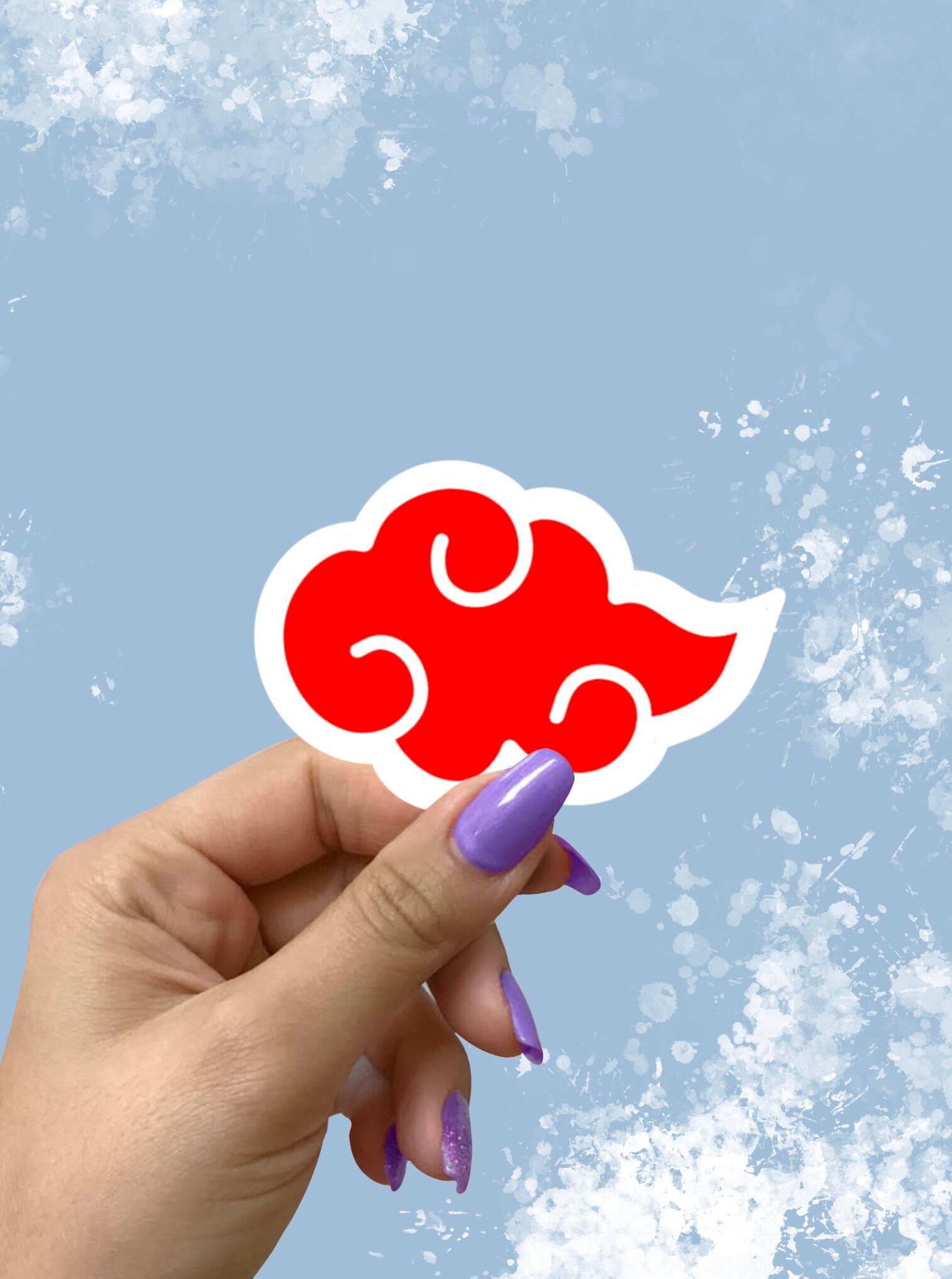 Red Akatsuki cloud from Naruto Naruto stickers Akatsuki | Etsy