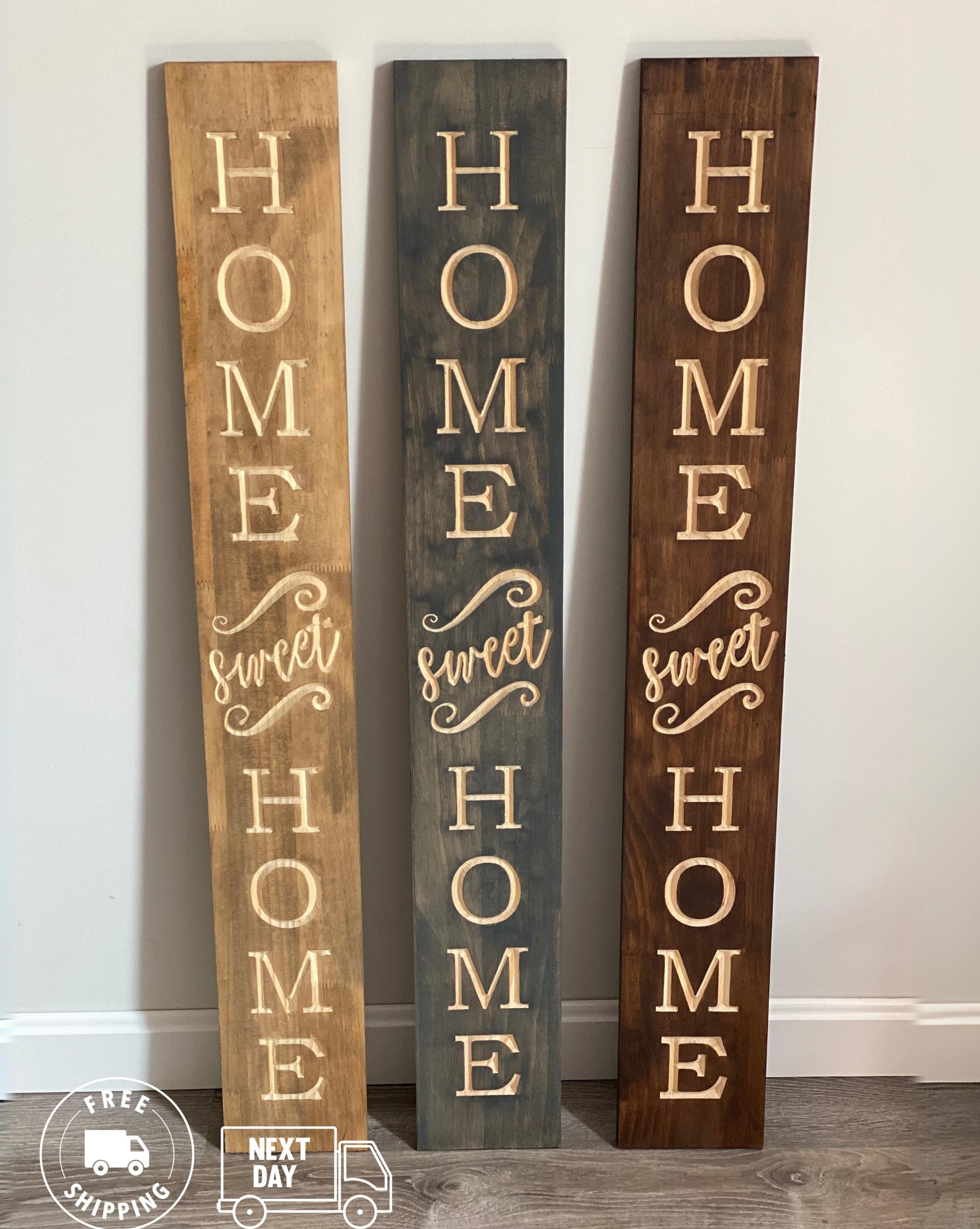 Home Sweet Home Wooden Porch Sign, Wooden Porch Sign, Welcome Porch ...