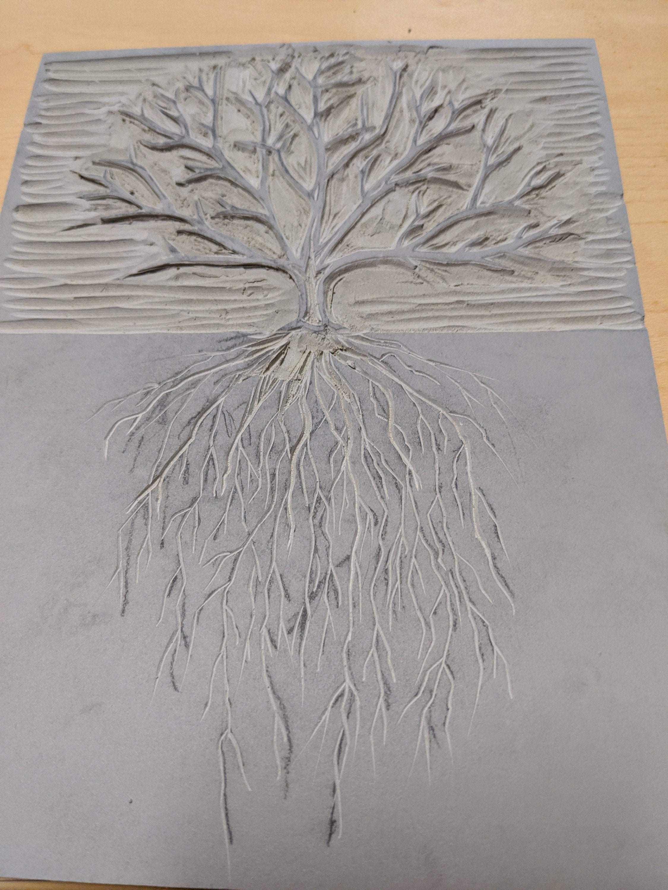 Linocut Print Tree Growth - Etsy