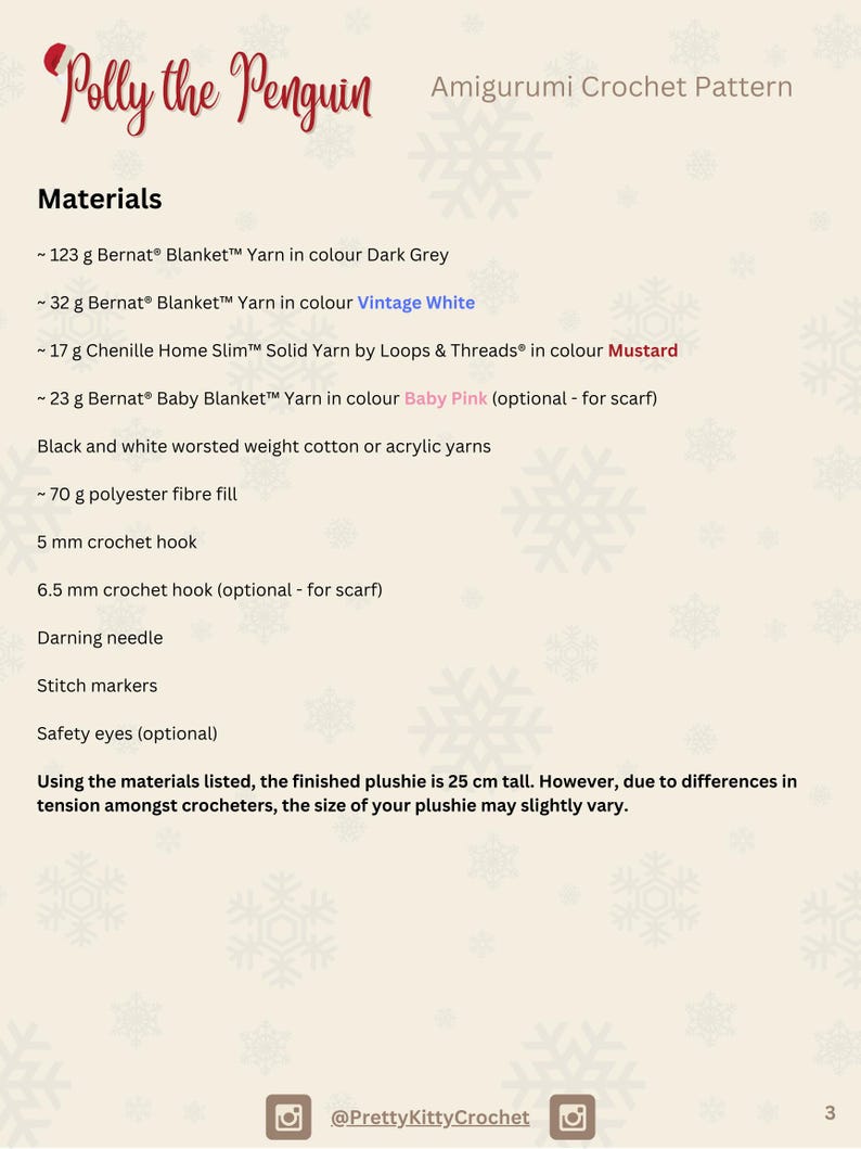 Polly the Penguin CROCHET PATTERN - Etsy