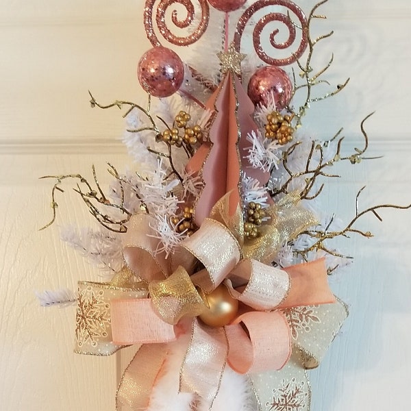 Pink and Gold Tree Topper - Etsy