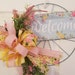 Summer Door Bicycle Wheel Hanger, Spring Wheel Wreath, Pink Spring ...