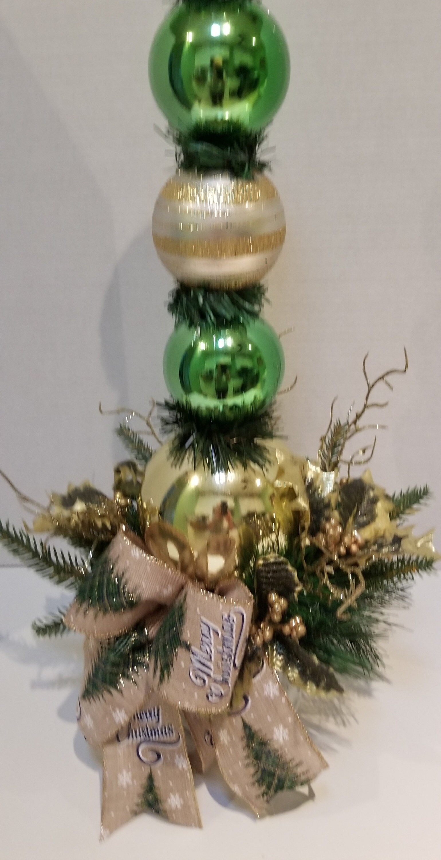 Festive Christmas Ornament Topiary, Christmas Home Decor, Topiary ...