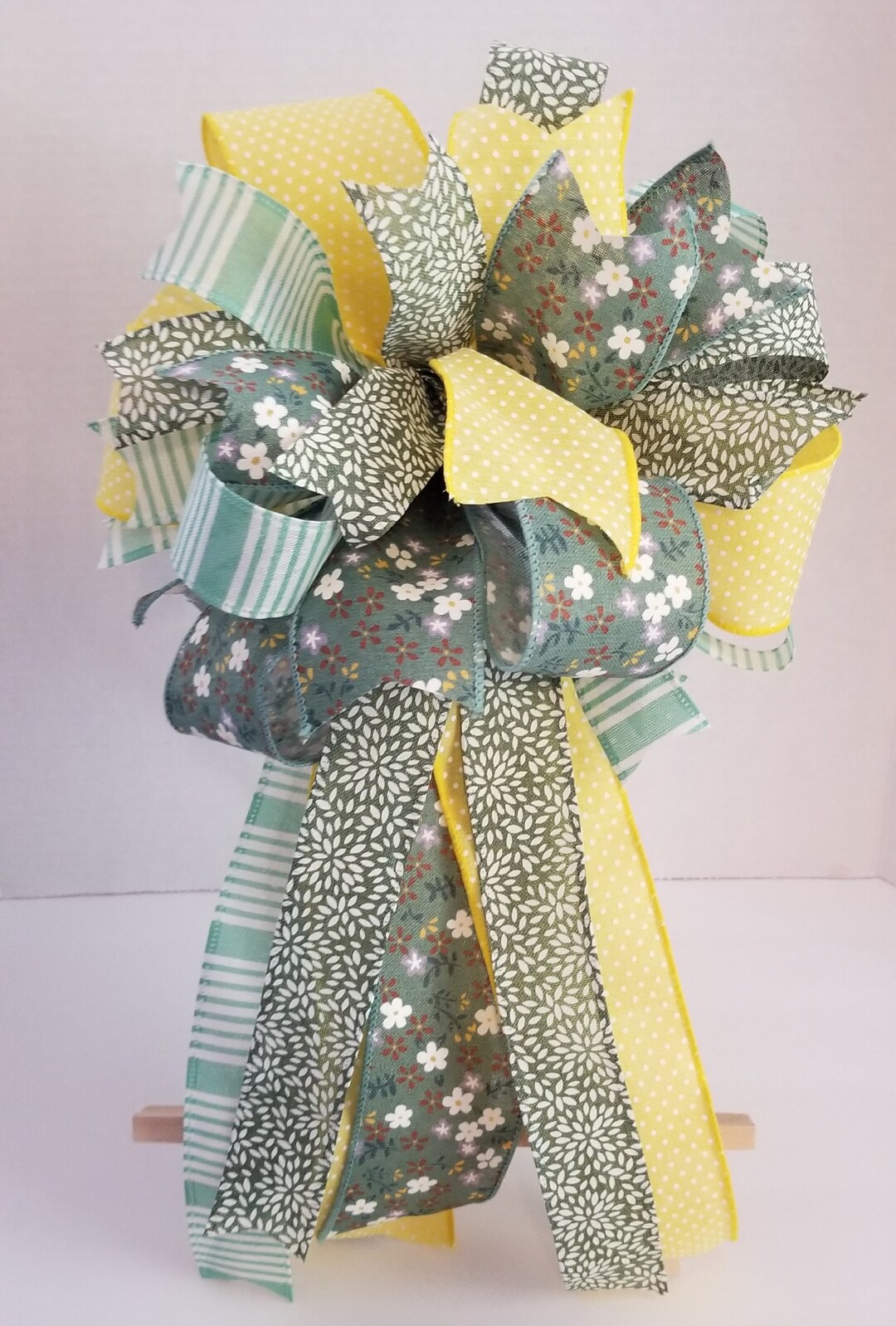 Spring Wreath Bow, Bow for Spring or Summer Lantern, Spring Gift Basket ...