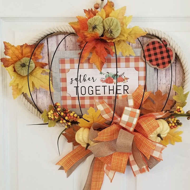 Pumpkin Frame Wreath - Etsy