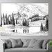 Mount Rainier Pencil Drawing Canvas Print, Black and White Mount ...