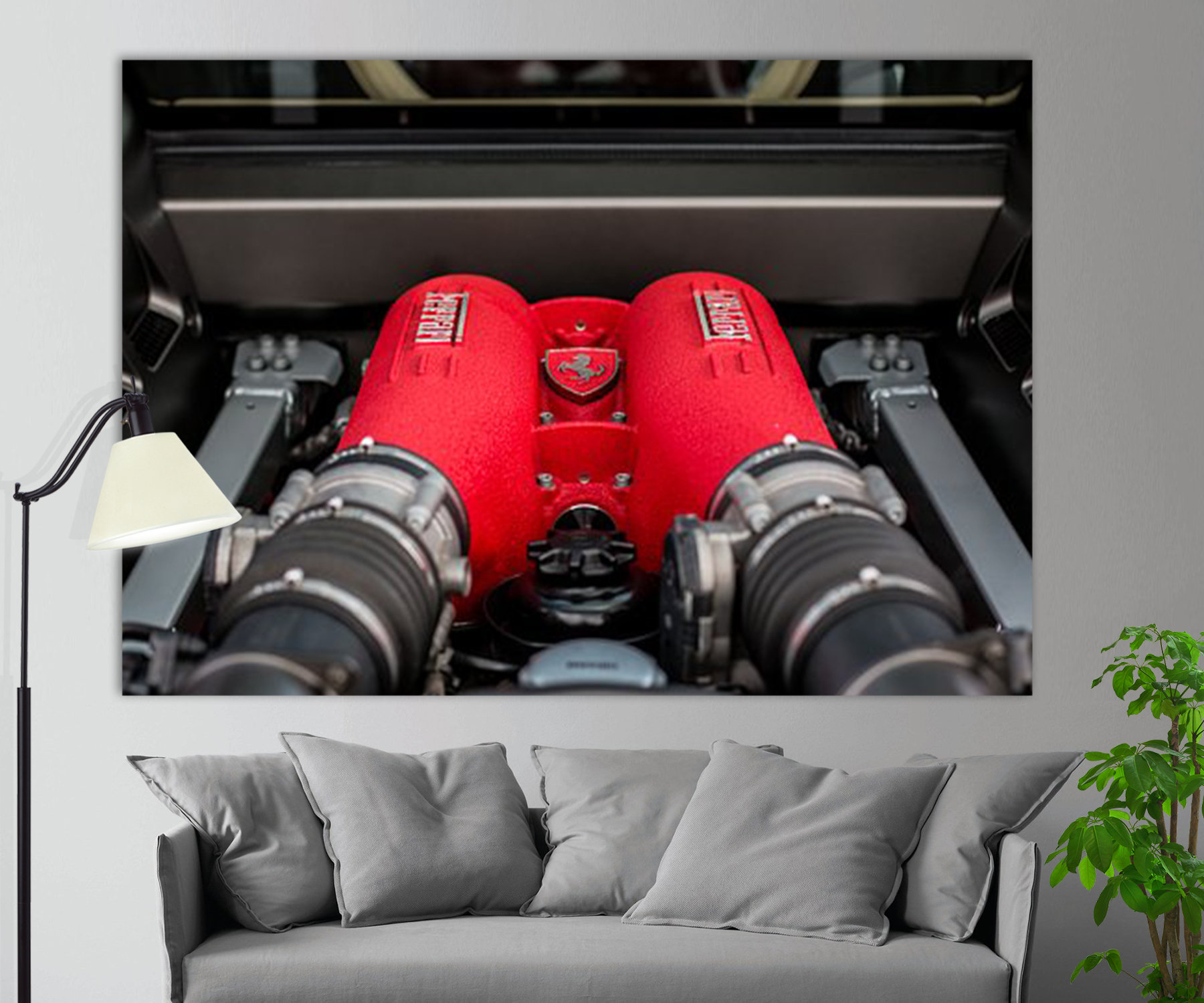Ferrari Canvas Art, Ferrari Engine Print, Ferrari Photo, Ferrari Print ...