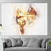 Abstract Girl With Bow Sketch Canvas Print, Circus Wall Art, Circus ...