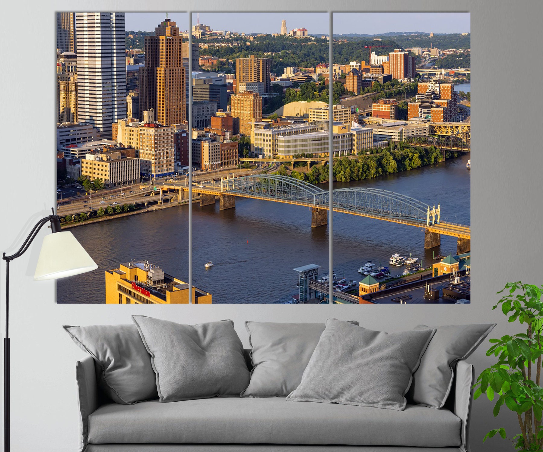 Pittsburgh Canvas Print, Pittsburgh Wall Art, Pittsburgh Skyline - Etsy