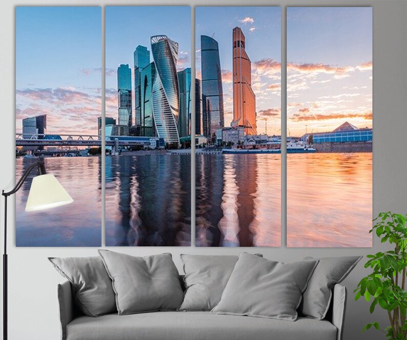 Moscow Canvas Print Moscow Wall Art Moscow Skyline Moscow | Etsy