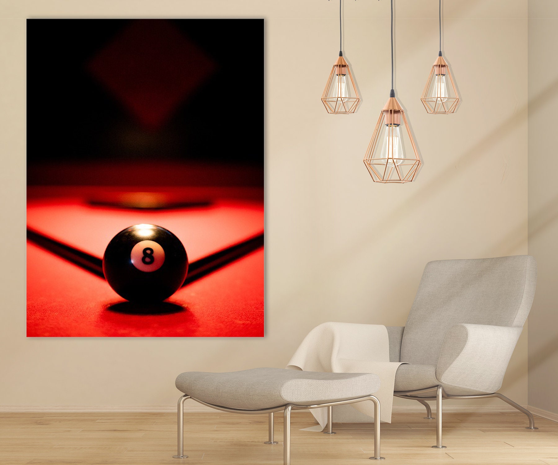 8 Ball Canvas Print Billiards Wall Art Billiards Print - Etsy