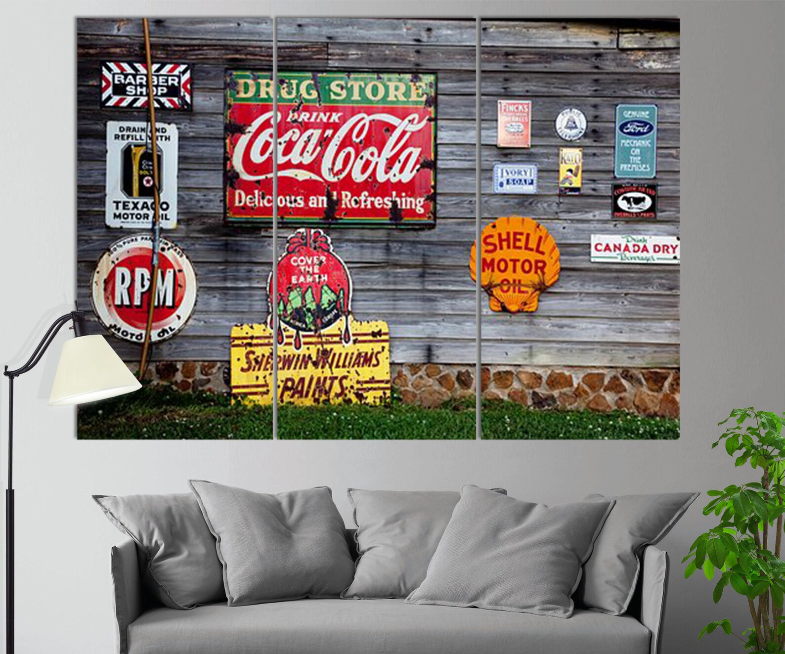 Vintage Road Signs Canvas Print, Vintage Signs Wall Art, Road Signs ...