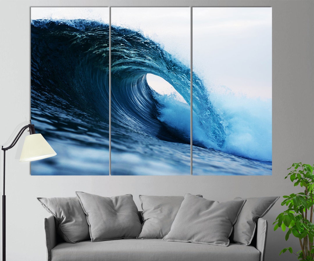 Ocean Wave Canvas Print, Ocean Canvas Art, Ocean Wall Art, Surfer Gift ...