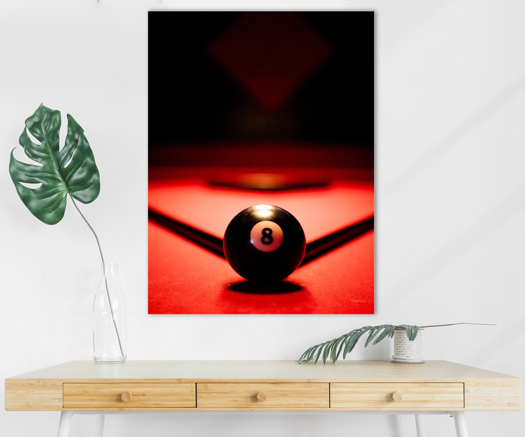 8 Ball Canvas Print Billiards Wall Art Billiards Print - Etsy