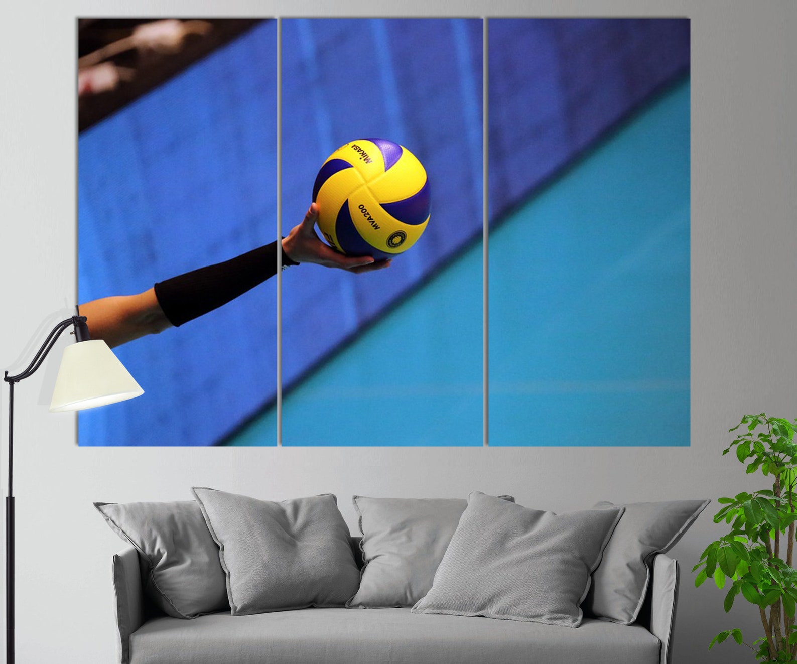 Volleyball Canvas Art, Volleyball Wall Art, Volleyball Fan Gift ...