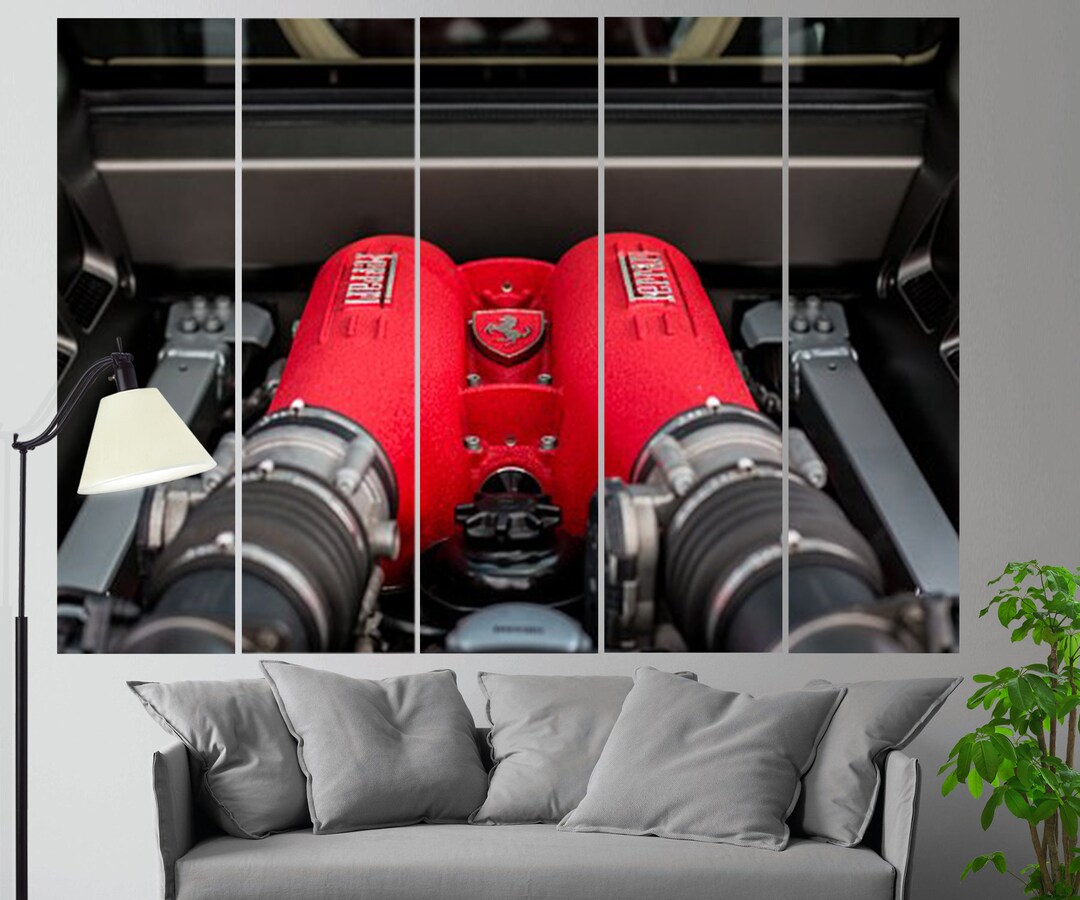Ferrari Canvas Art, Ferrari Engine Print, Ferrari Photo, Ferrari Print ...