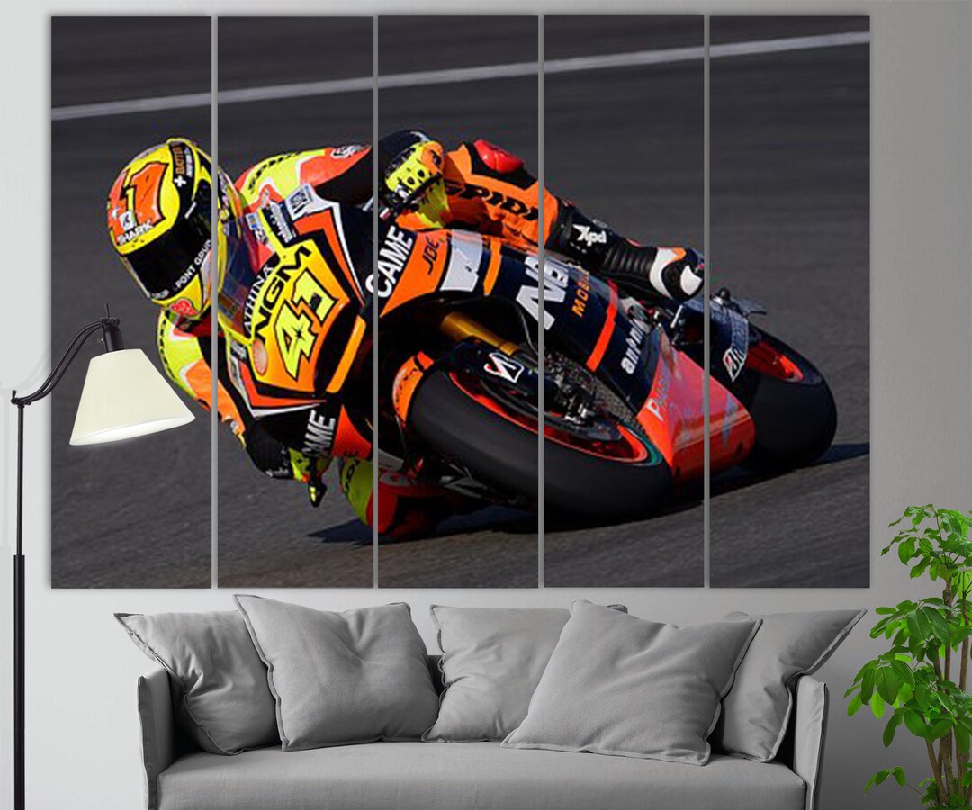 Motorcycle Racing Canvas Print, Motorbike Racing Photo, Motorbike ...