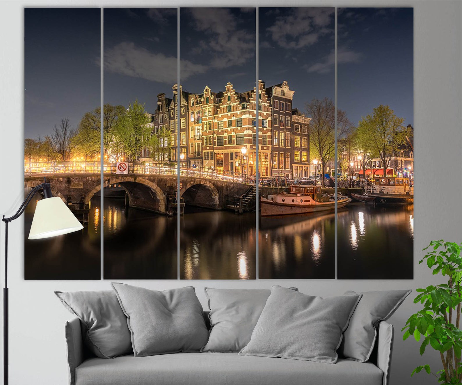 Amsterdam Canvas Print Amsterdam Bridge Amsterdam Wall Art - Etsy