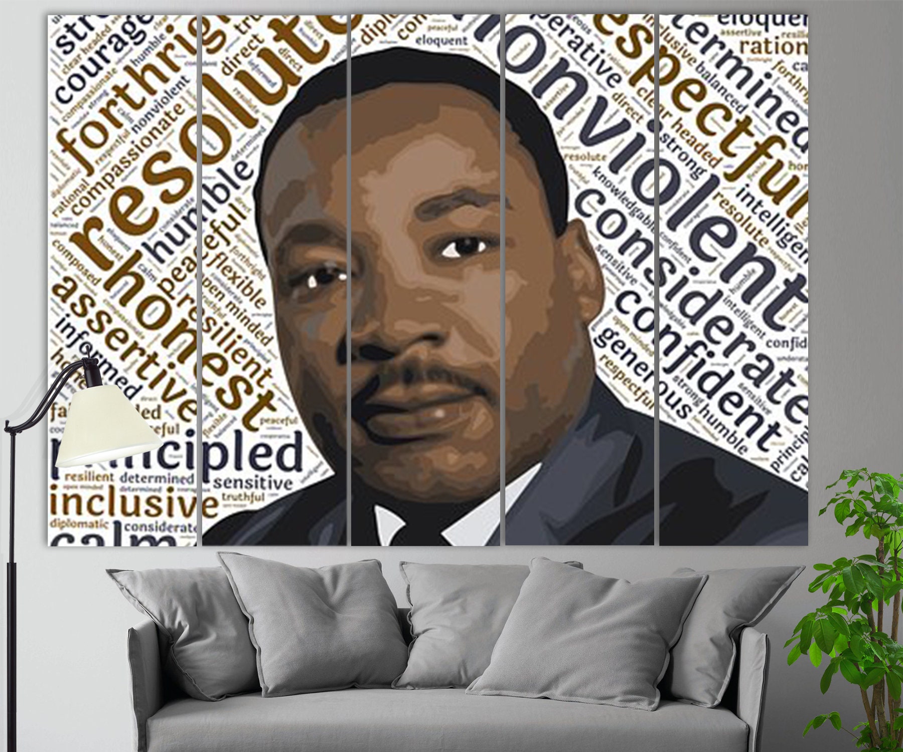 Martin Luther King Canvas Print Leadership Wall Decor - Etsy