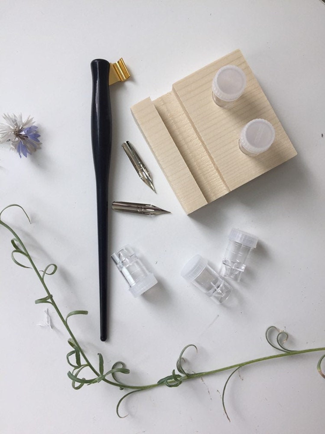 Gift Set of Calligraphy/ Drawing (pen Nib, Base, Pen Holder & SNAP-ON ...