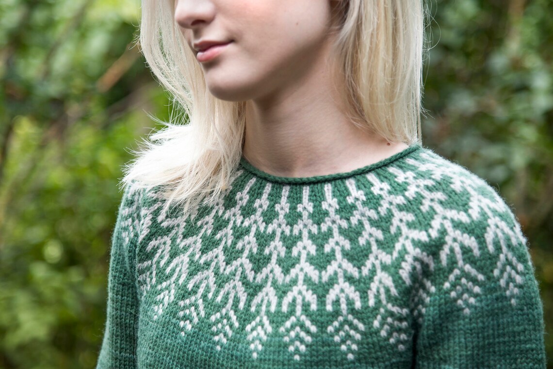 Hand Knitted Iceland Style Sweater in Pure Wool - Etsy
