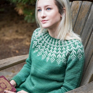Hand Knitted Iceland Style Sweater in Pure Wool - Etsy