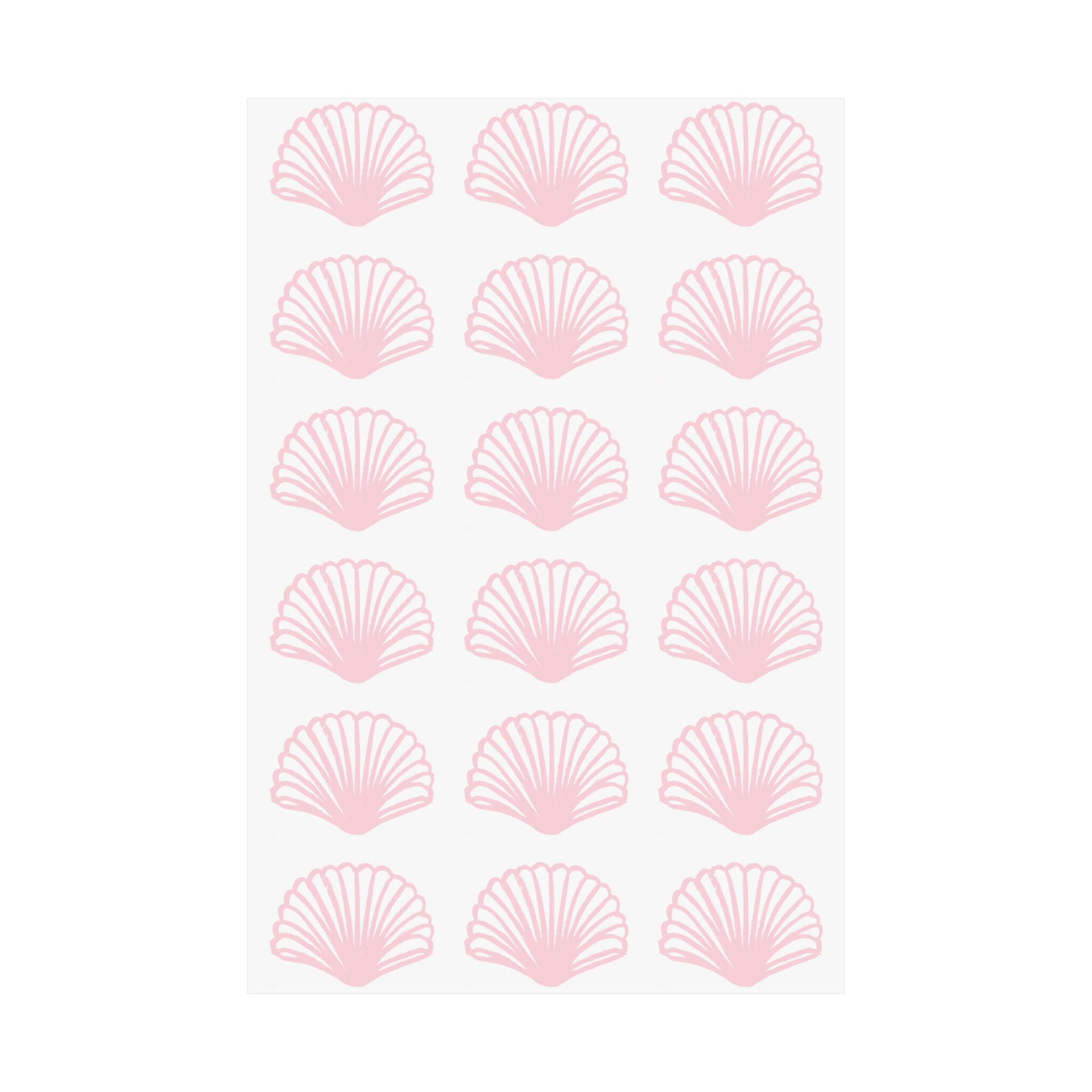 Pink Shell Print Art, Pink Shell Print, Pink Shell Poster Art, Seashell ...