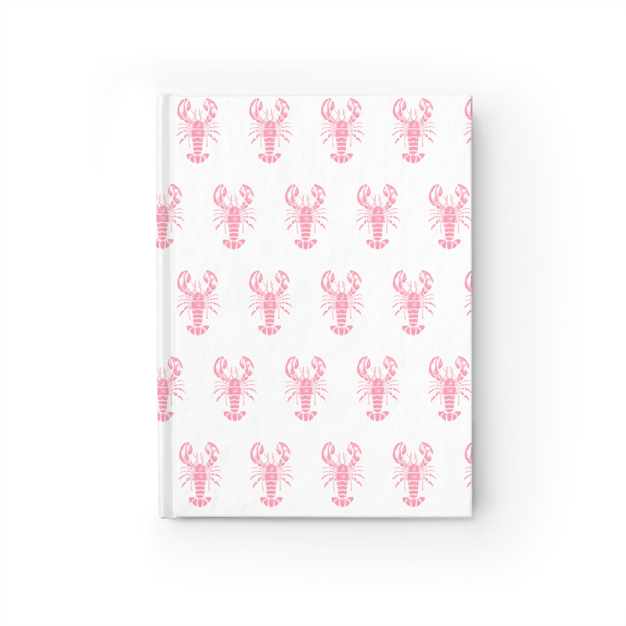 Pink Lobster Print Pattern Ruled Line Journal Pink Lobster - Etsy