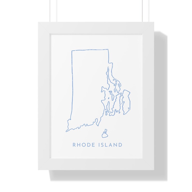 Framed Rhode Island Print Art Poster, Framed Rhode Island Art, Framed ...