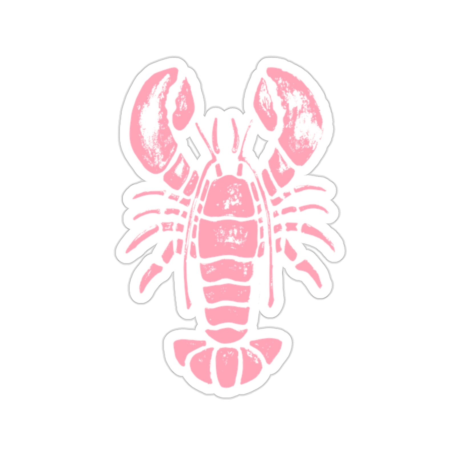 Vinyl Lobster Sticker, Pink Lobster Sticker, Maine Sticker, Coastal ...