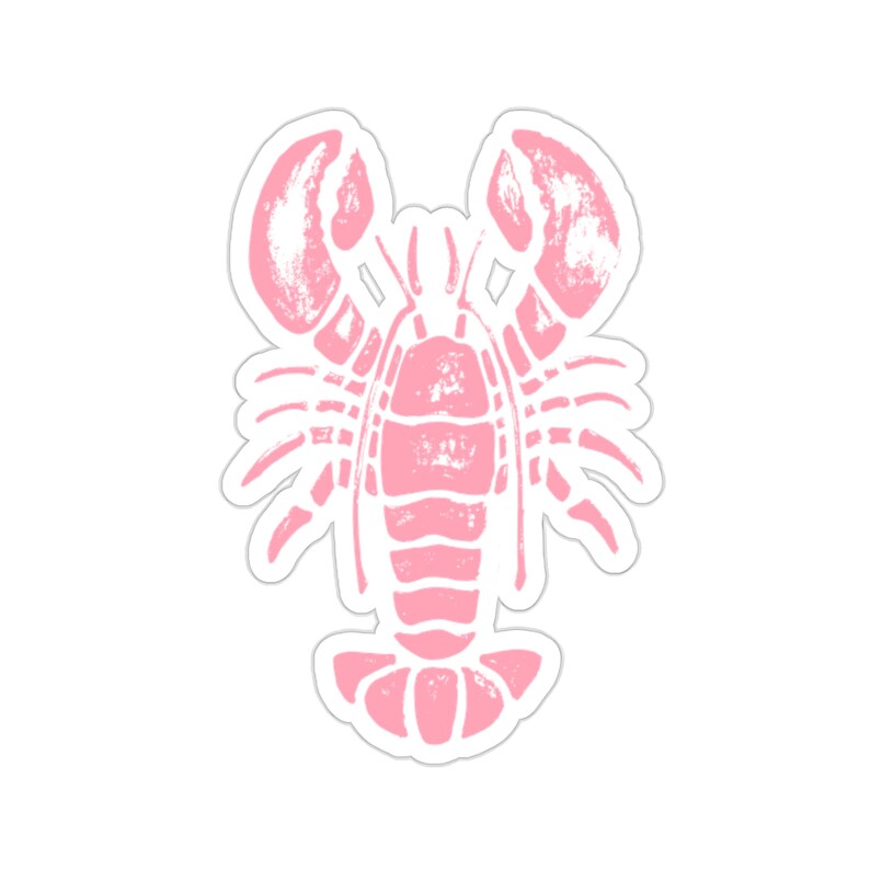Vinyl Lobster Sticker, Pink Lobster Sticker, Maine Sticker, Coastal ...