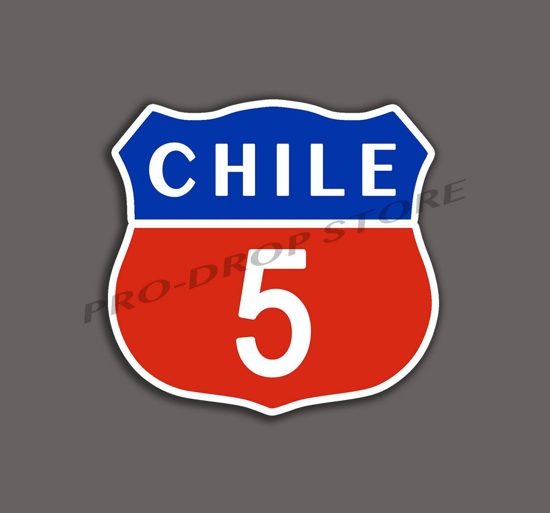 CHILE Ruta 5 Car Decal Sticker Carretera Austral 3 Route 5 Bike ...