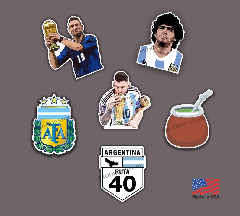 Argentina Collection | Decal Sticker Pack Ruta 40 Messi AFA Mate - Etsy