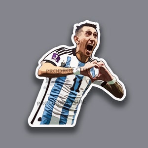 Argentina Angel Dimaria 11 Trophy World Cup Qatar 2022 Decal Sticker ...