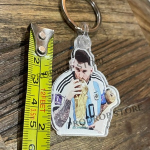 Keychain 2" Lionel Messi 10 Trophy Argentina World Cup Qatar 2022 GOAT ...