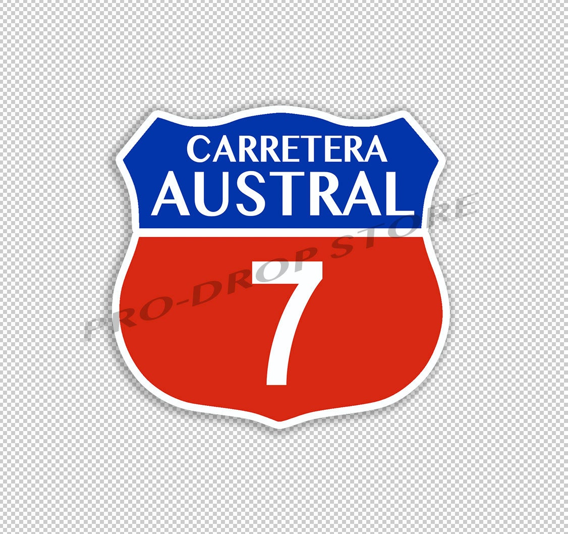 CHILE Ruta 7 Car Decal Sticker Carretera Austral 3 Route 7 Bike ...